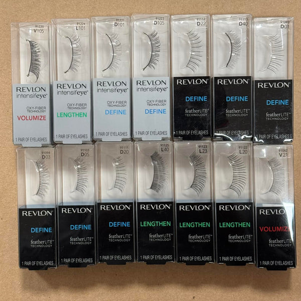 WHOLESALE REVLON FALSE EYELASHES ASSORTED STYLES - 100 PIECE LOT ...
